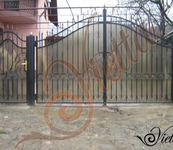 Poarta auto pietonala fier forjat PO050 | Vietta – porti forjate, porti ...